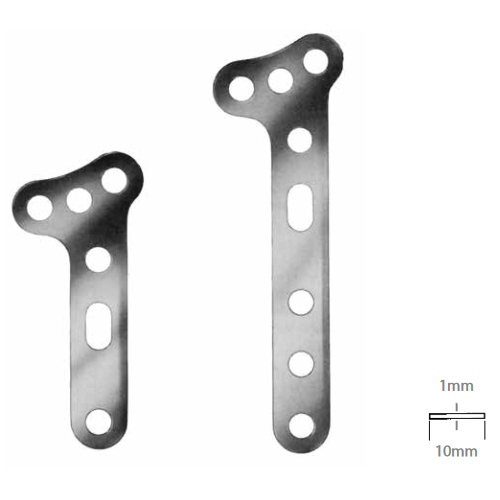 Small T Plates Oblique - OrthoMed Surgical Tools